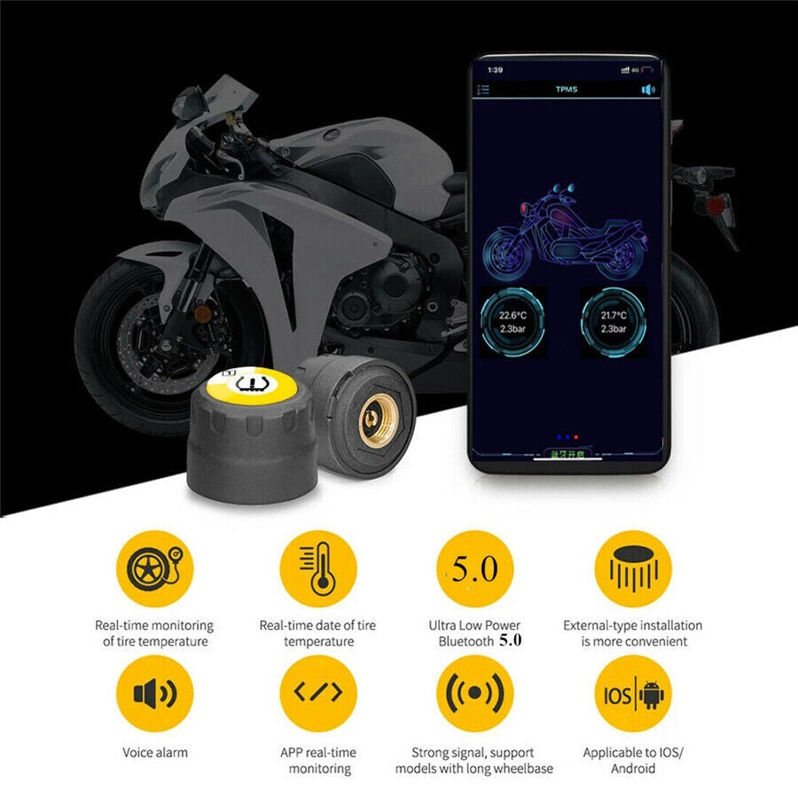 Bluetooth Tire Pressure Monitoring System (TPMS) for Harley-Davidson M ...