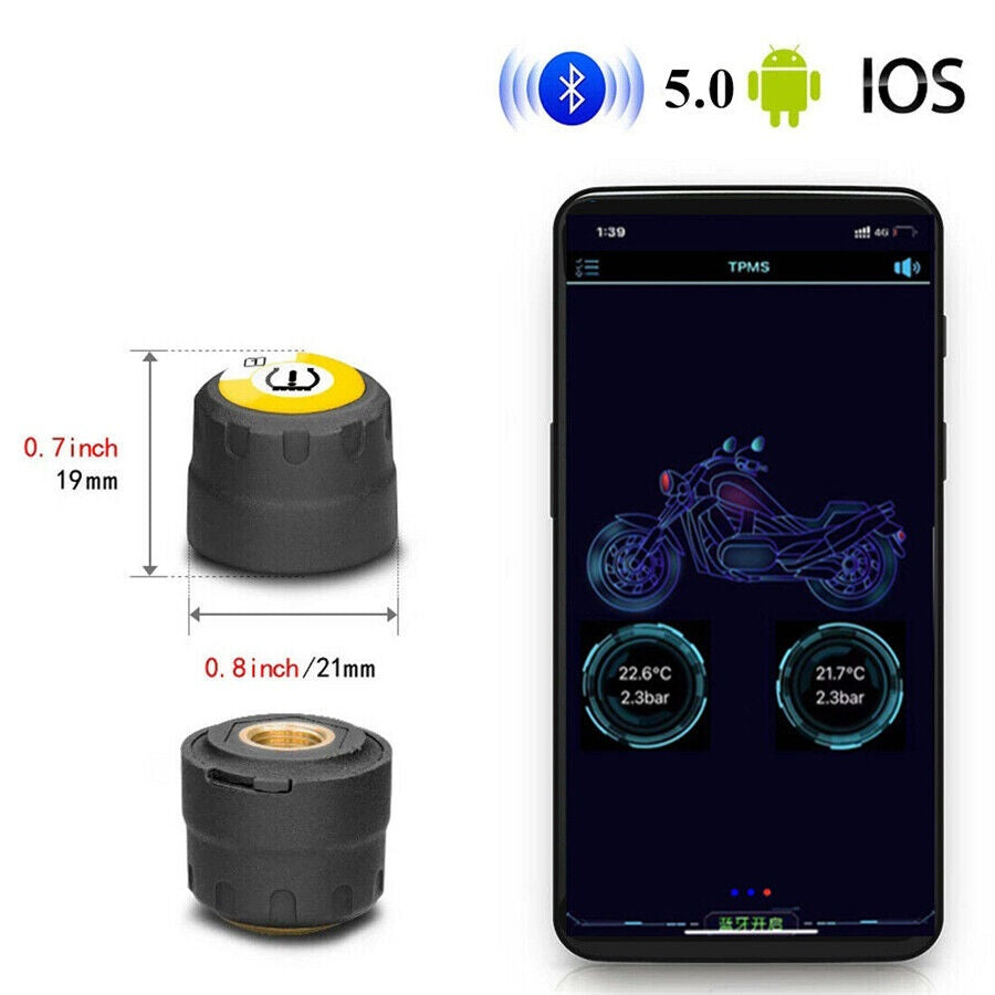 Bluetooth Tire Pressure Monitoring System Tpms For Sym Motorcycle Atv And Bike Co